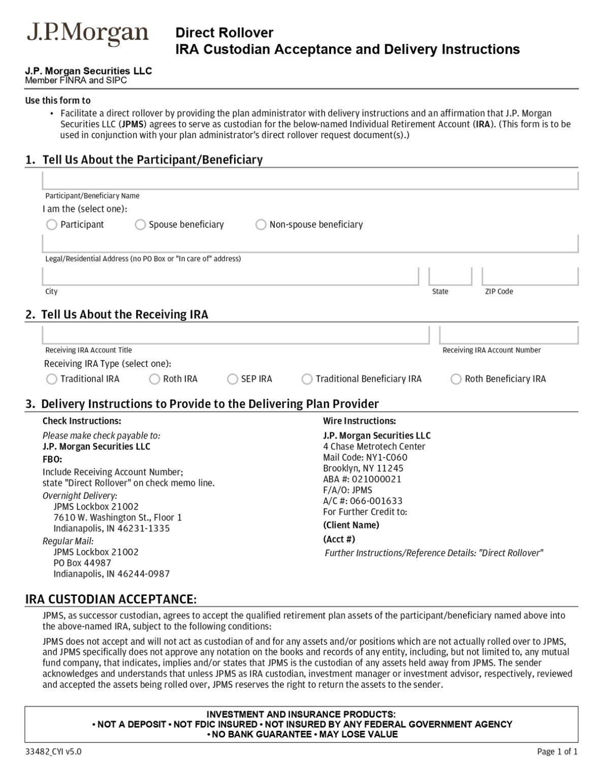 J.P Morgan - IRA Direct Rollover from Employer-Sponsored Plan ...