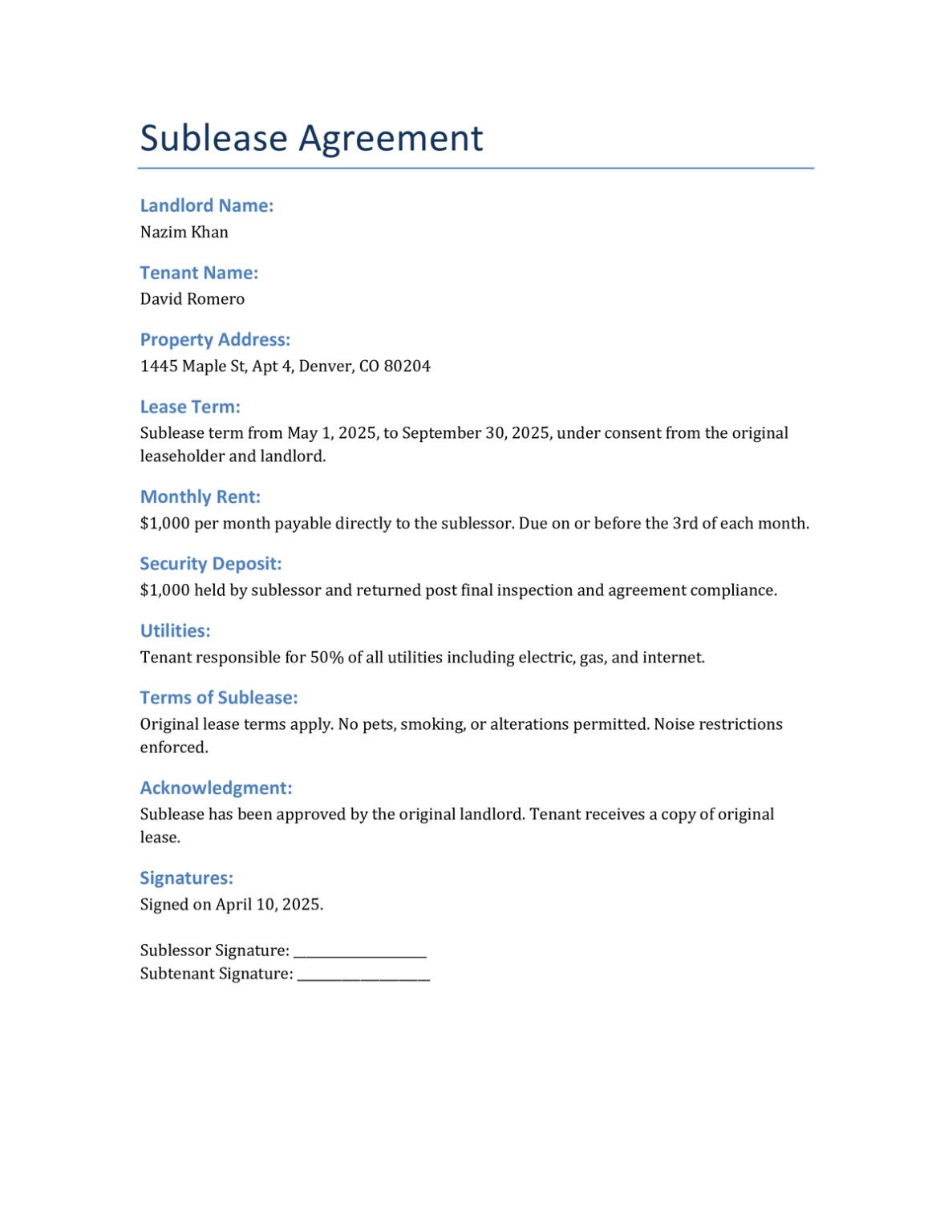 10 Lease Agreement Templates Download in Word (.docx)