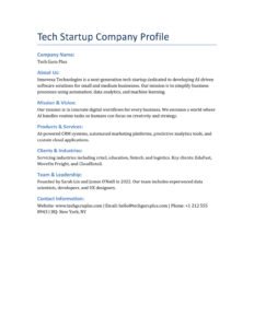 10 Company Profile Templates Download in Word (.docx)