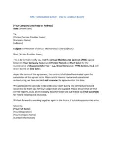 AMC Letter Format for Termination (5 Templates) Download in Word (.docx)