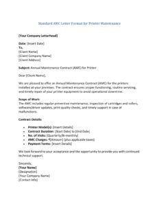 AMC Letter Format for Printer & Photocopier (5 Templates) Download in ...