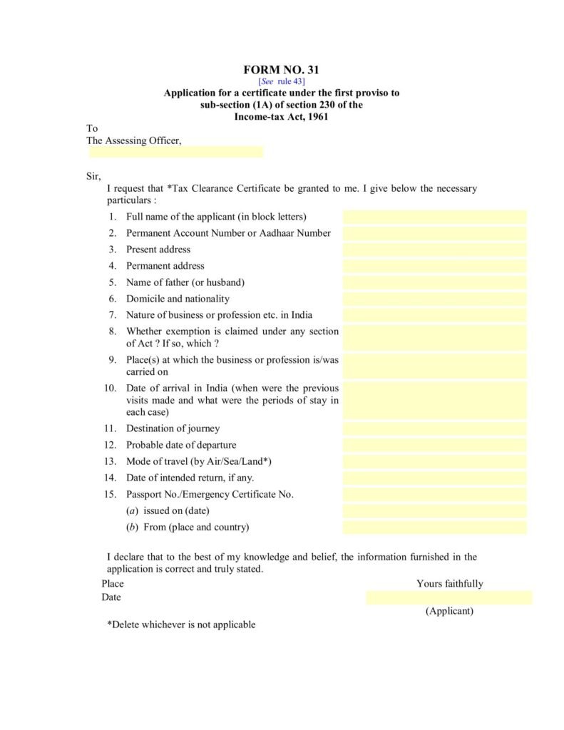 Income Tax Form No.61A Download Statement of Specified Financial ...