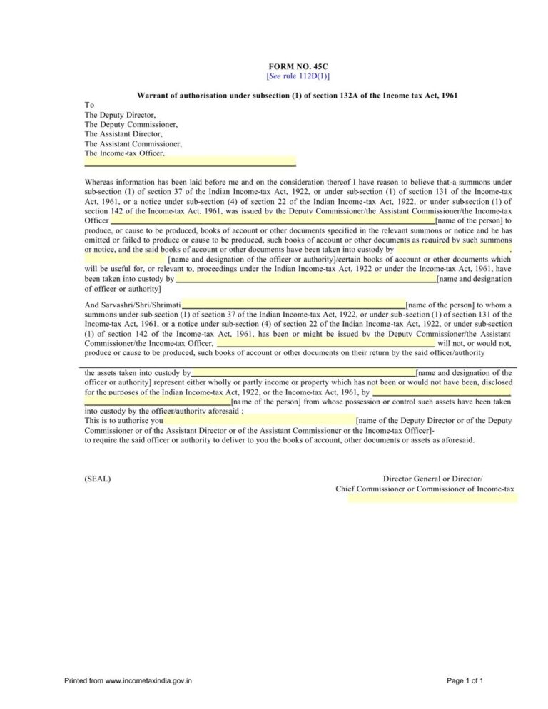 Income Tax Form No.12B Download Form for furnishing details of income ...