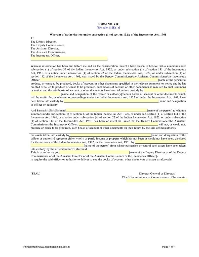 Income Tax Form No.12B Download Form for furnishing details of income ...