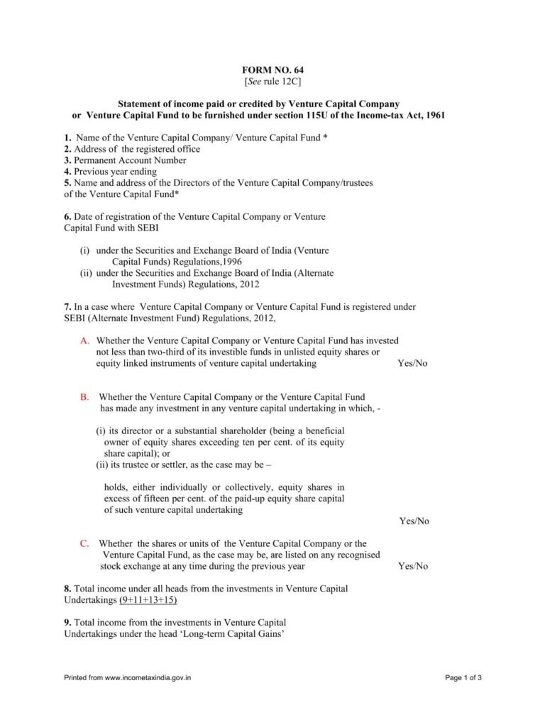 Income Tax Form No.:3CEAA Download Report to be furnished under sub ...