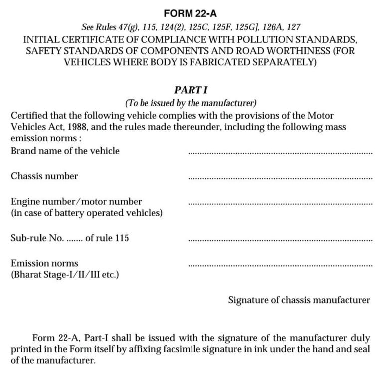 Driving License Form-1A Download Medical certificate