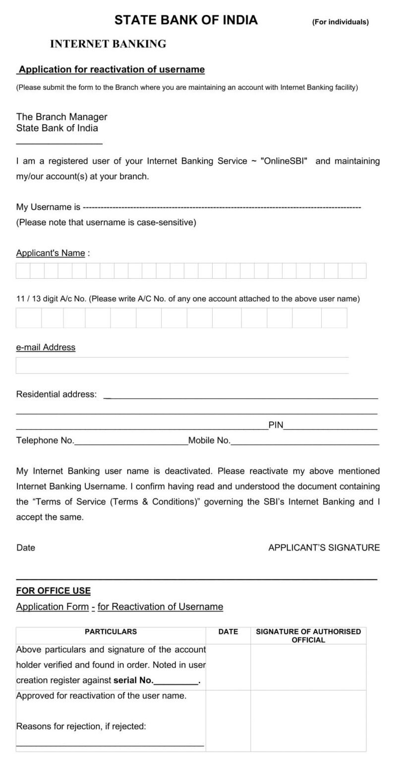 SBI BANK Form 15G-TDS - PDF Download
